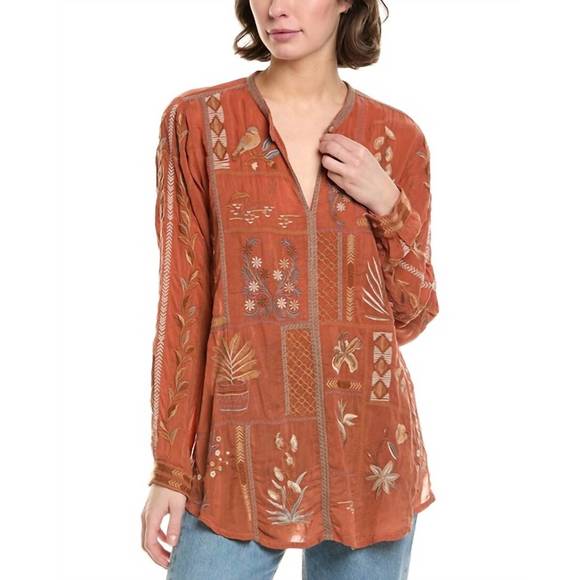 Johnny Was | Tops | New Johnny Was Leni Tunic In Baked Clay | Poshmark